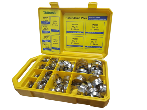 Tridon Hose Clip Pack (150 Clamps Full S/S) | PPS Industries NZ