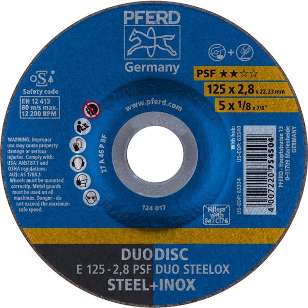 PFERD Combidisc Abrasive Disc E 125x2.8mm A46 PPSF Inox Duo | PPS ...