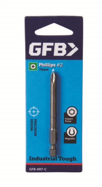 GFB - 7C #2 Phillips Bit 75mm | PPS Industries NZ