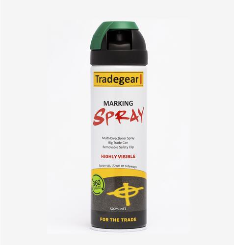 TRADEGEAR 360° Marking Spray Green 500ml | PPS Industries NZ
