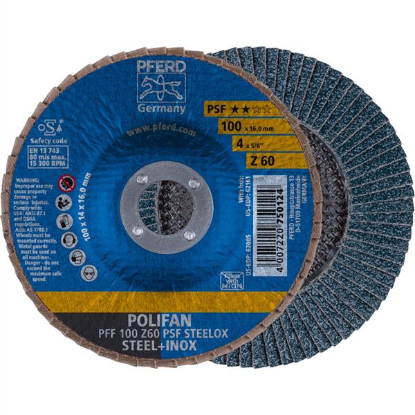 PFERD Polifan Flap Disc PFF 100mm Z 60 PSF | PPS Industries NZ