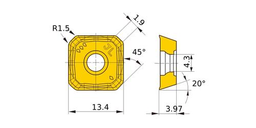 MITSUBISHI Insert, Rotating Tools SEET13T3AGEN-JL VP15TF | PPS ...
