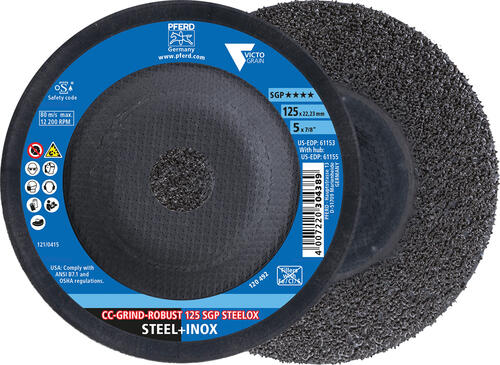 PFERD CC Grind Robust Disc 125 SGP Steelox VICTOGRAIN l PPS Industries NZ